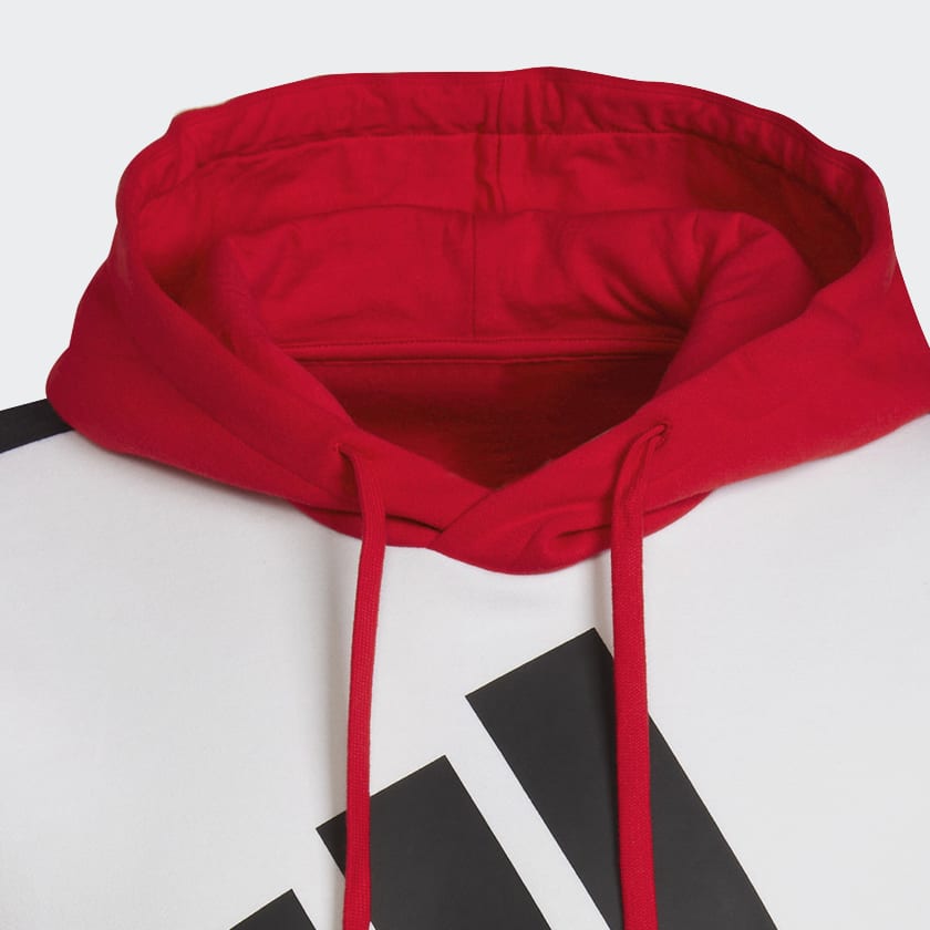 adidas Essentials Colorblock Fleece Hoodie - White | adidas UK