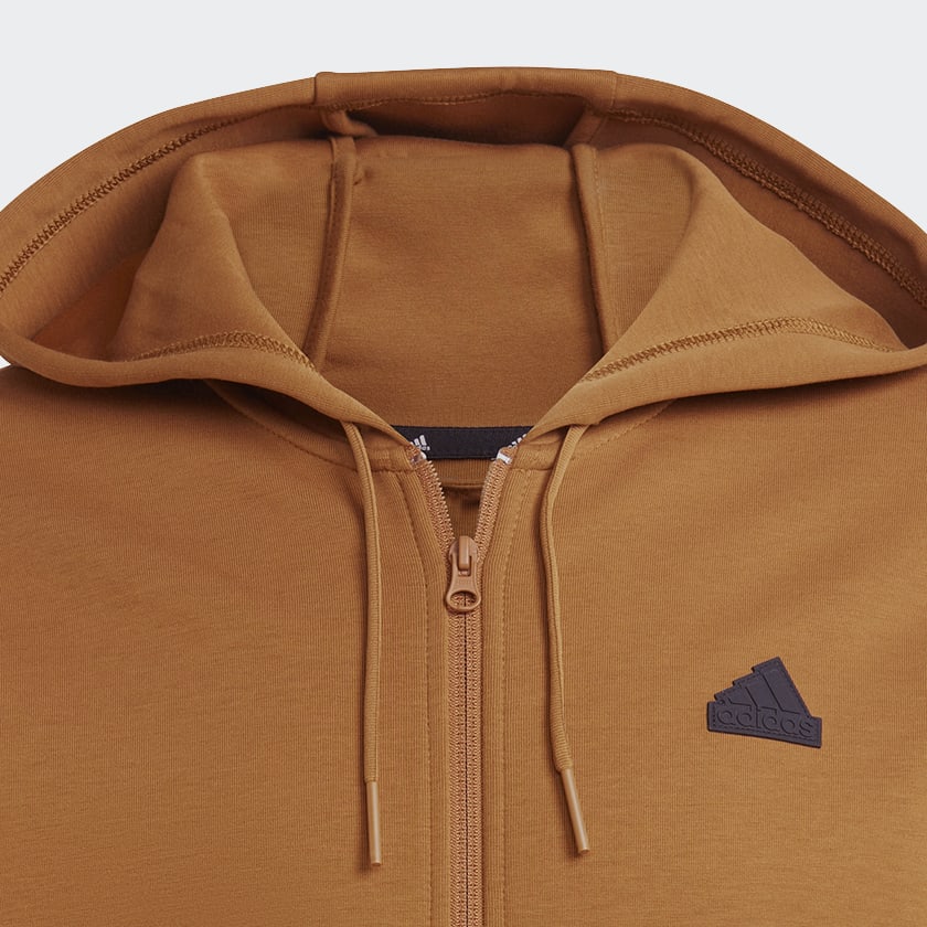 adidas Future Icons 3-Stripes Full-Zip Hoodie - Brown | adidas Australia
