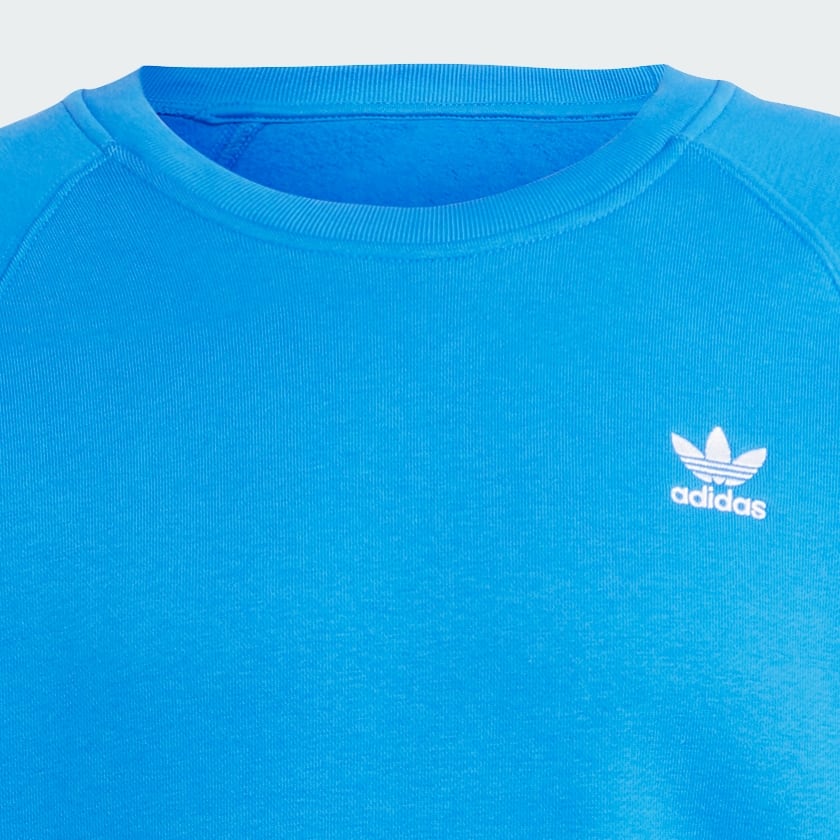 adidas Men's Lifestyle Trefoil Essentials Crewneck - Blue | Free ...