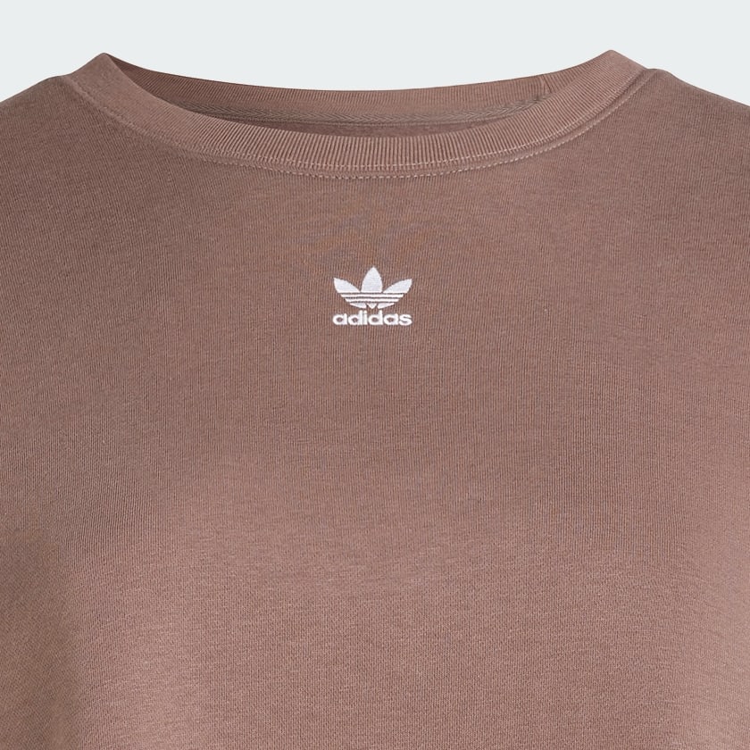 adidas Adicolor Essentials Crew Sweatshirt (Plus Size) - Brown | Free ...