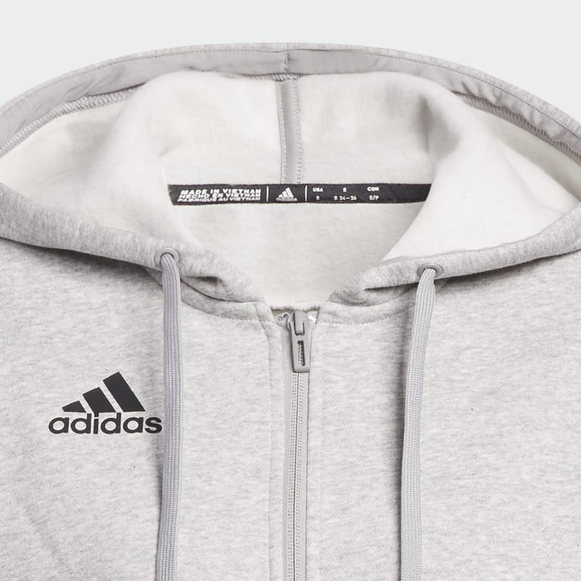 adidas Full-Zip Hoodie - Grey | Free Shipping with adiClub | adidas US