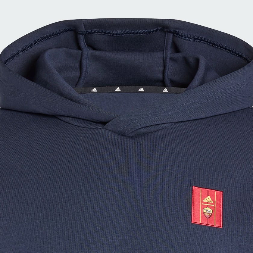 AS Roma Seasonal Doubleknit Hoodie, Blue | adidas UK