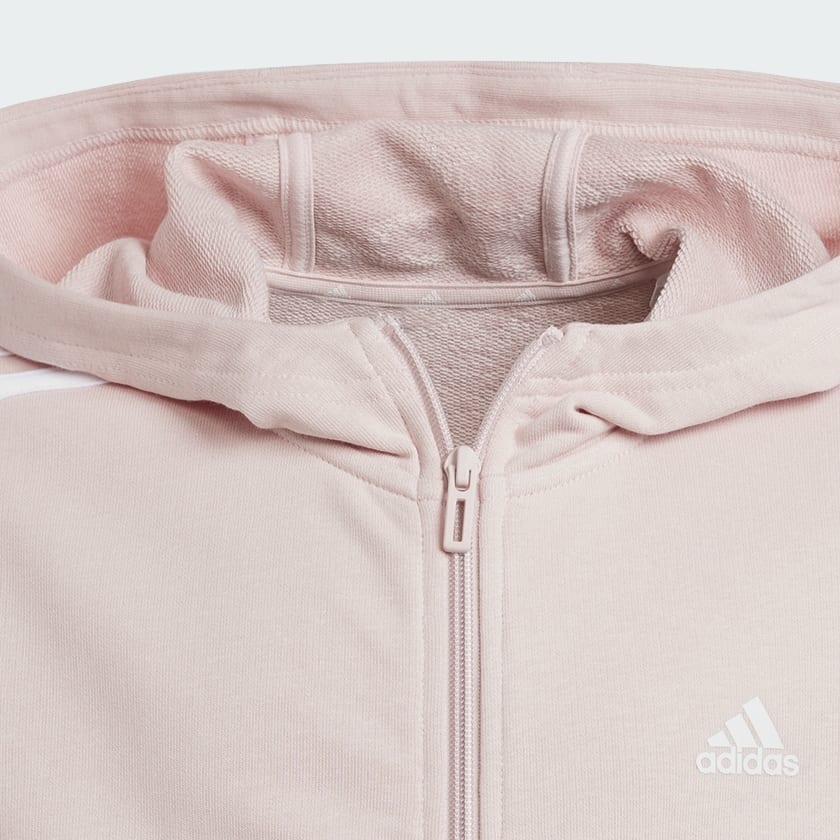 adidas Essentials 3-Stripes Full-Zip Hoodie - Pink | adidas Australia