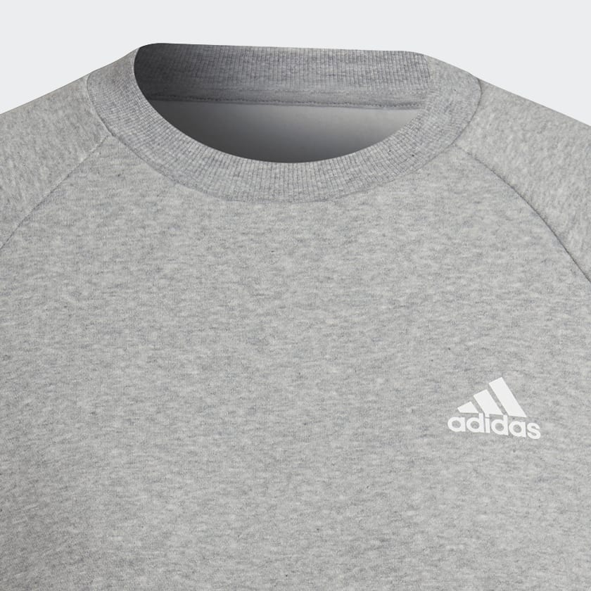adidas Essentials Studio Fleece Sweatshirt - Grey | adidas Australia