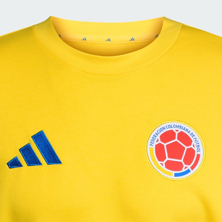 adidas Colombia DNA Crew Sweat - Yellow | Free Shipping with adiClub ...