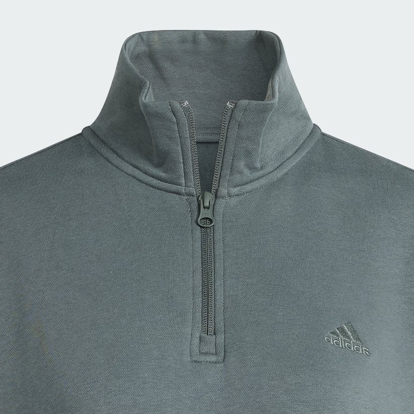 adidas ALL SZN Fleece Quarter-Zip Sweatshirt - Grey | Free Shipping ...