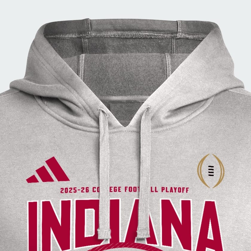 adidas INDIANA HOOSIERS MEN’S FLEECE HOODED SWEAT - Grey | Free ...