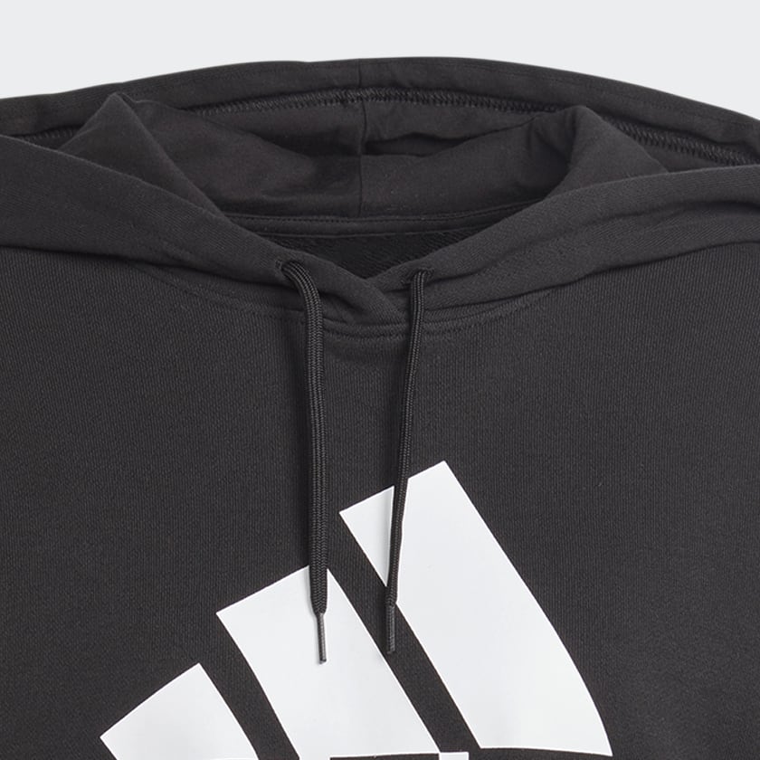 adidas Essentials Big Logo Oversized French Terry Hoodie - Black | Free ...