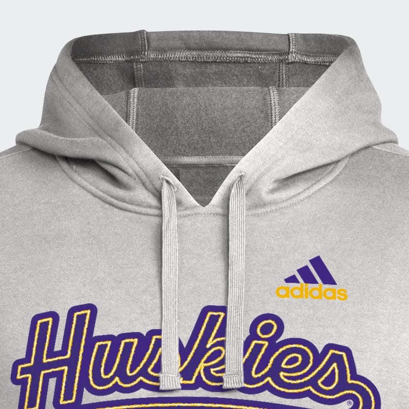adidas University of Washington Huskies Fleece Hoodie - Grey | Free ...