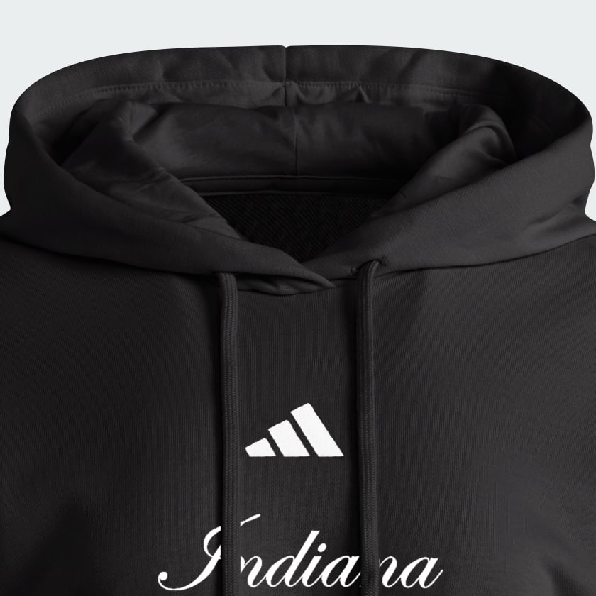adidas Indiana Hoosiers Essentials 3-Stripes Crop Hoodie - Black | Free ...
