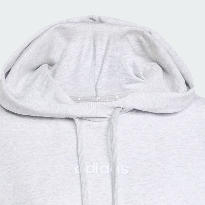 adidas Essentials Linear French Terry Hoodie - Grey | adidas UK