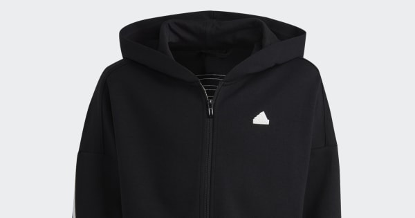 adidas Future Icons 3-Stripes Full-Zip Hooded Track Top - Black | adidas UK