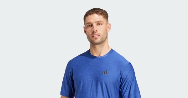 adidas Train Essentials Stretch Training T-Shirt - Blue | adidas UK