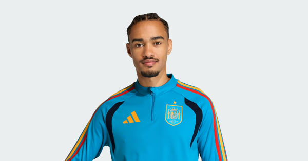 adidas Spain 26 Tiro Training Top - Blue | Free Shipping with adiClub