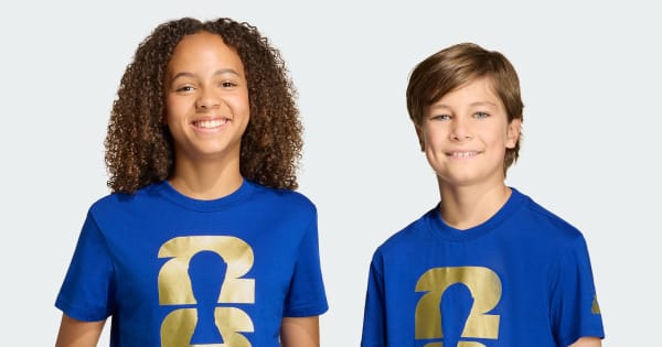adidas FIFA World Cup 2026 Official Emblem T-Shirt Kids - Blue | Free ...