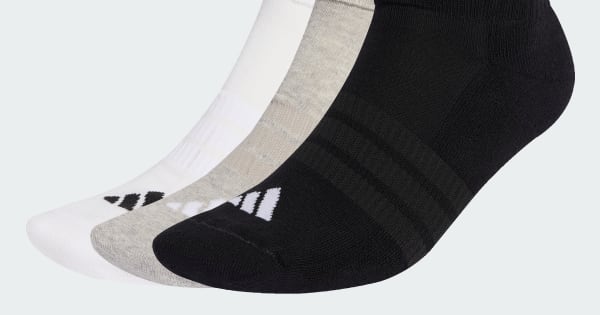adidas Cushioned Essentials Low Cut Socks 3 Pair Pack - Grey | adidas ...