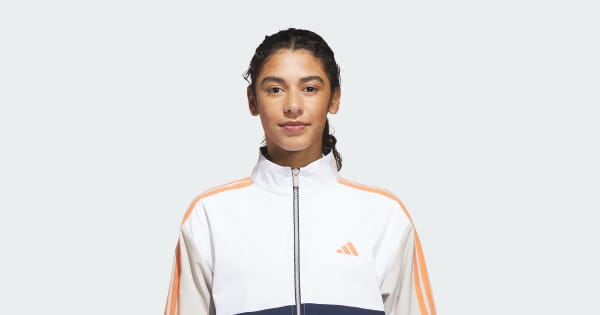 adidas BEYOND COLOR BLOCK TWISTWEAVE FULL ZIP JACKET - Blue | adidas ...