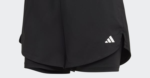 adidas AEROREADY Made for Training Minimal Two-in-One Shorts - Black ...