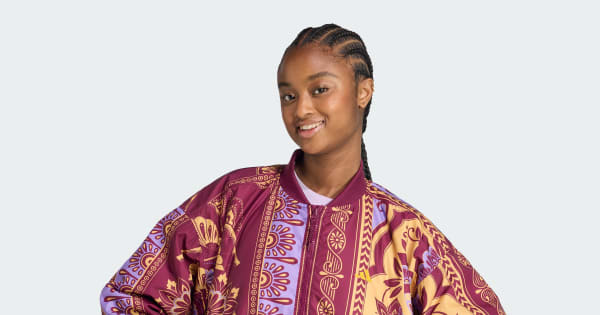 adidas X Farm Varsity Jacket - Red | adidas UK