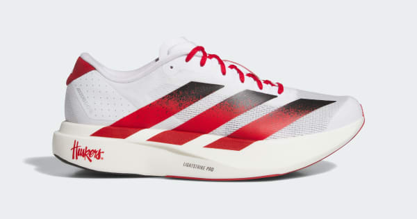 adidas Nebraska Cornhuskers Adizero EVO SL Shoes - White | Free ...