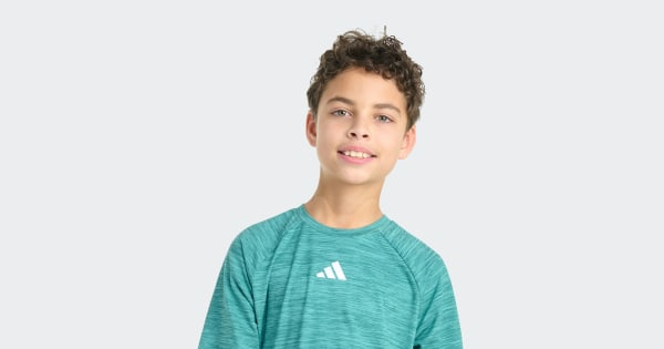 adidas Short Sleeve Essential Mélange Tee - Green | Free Shipping with adiClub | adidas US