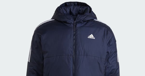 adidas Essentials Insulated Hooded Jacke - Blau | adidas Deutschland