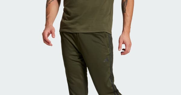 adidas Train Essentials 3-Streifen Trainingshose - Grün | adidas ...