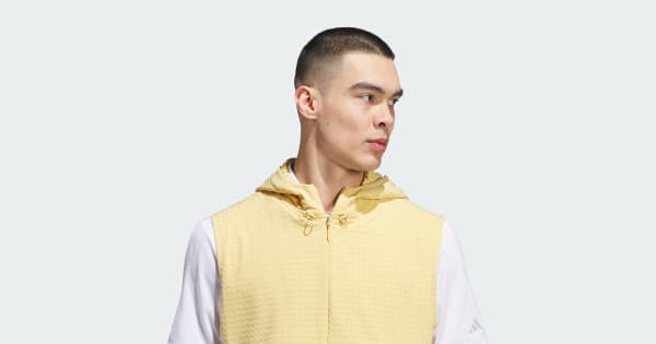 adidas Ultimate365 Tour WIND.RDY Half-Zip Vest - Beige | adidas UK