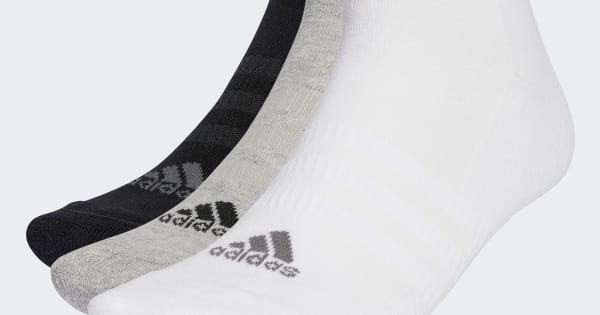 adidas Cushioned Low-Cut Socks 3 Pairs - Grey | adidas UK