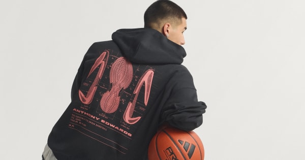 blusa capuz Anthony Edwards Schematic - Preto adidas | adidas Brasil