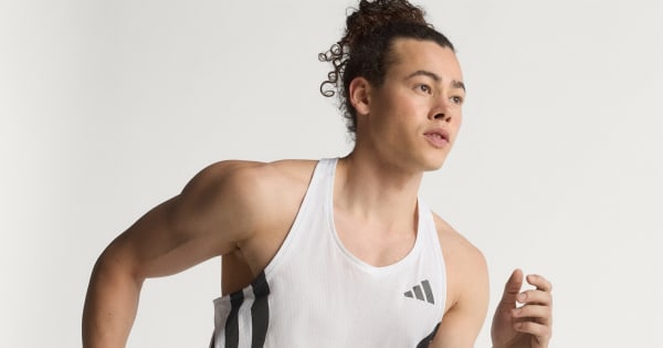 regata Adizero Archive Running - Branco adidas | adidas Brasil