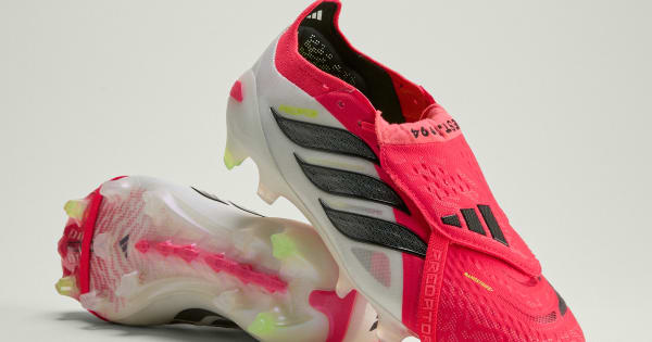 adidas PREDATOR ELITE Fold-Over Tongue Firm Ground Football Boots - Red ...