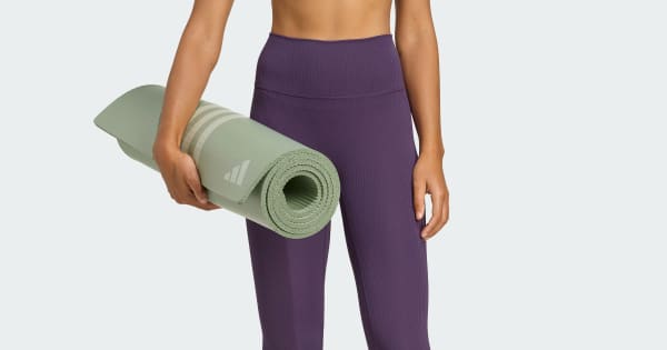adidas All Me Rib 7/8 Leggings - Purple | adidas Australia