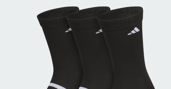 adidas Adaptive 3-Pack Crew Socks - Black | Free Shipping with adiClub ...