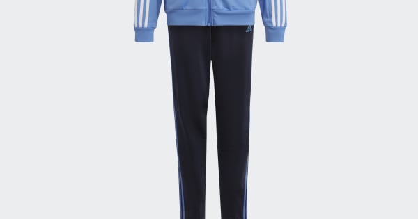 adidas Essentials 3-Stripes Track Suit - Blue | adidas UK