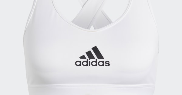 adidas PowerReact Train Medium-Support Bra - White | adidas UK