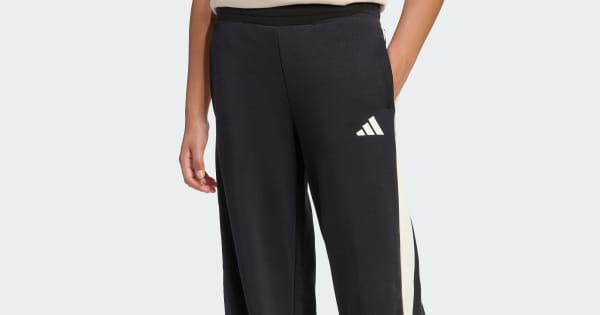 adidas STADIUM WIDE LEG PANTS - Black | Free Shipping with adiClub ...