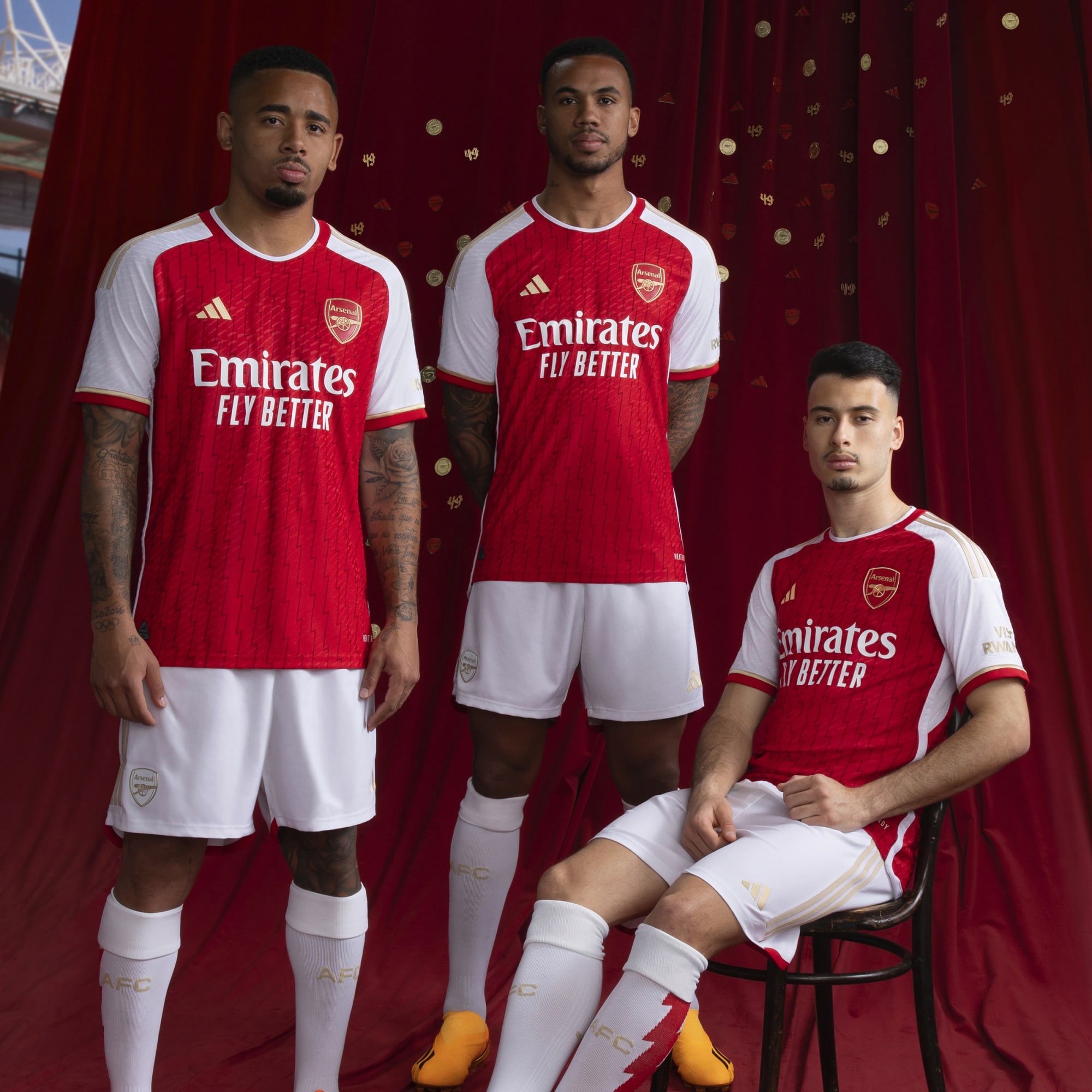 adidas Arsenal 23/24 Home Authentic Jersey - Red | Free Delivery ...