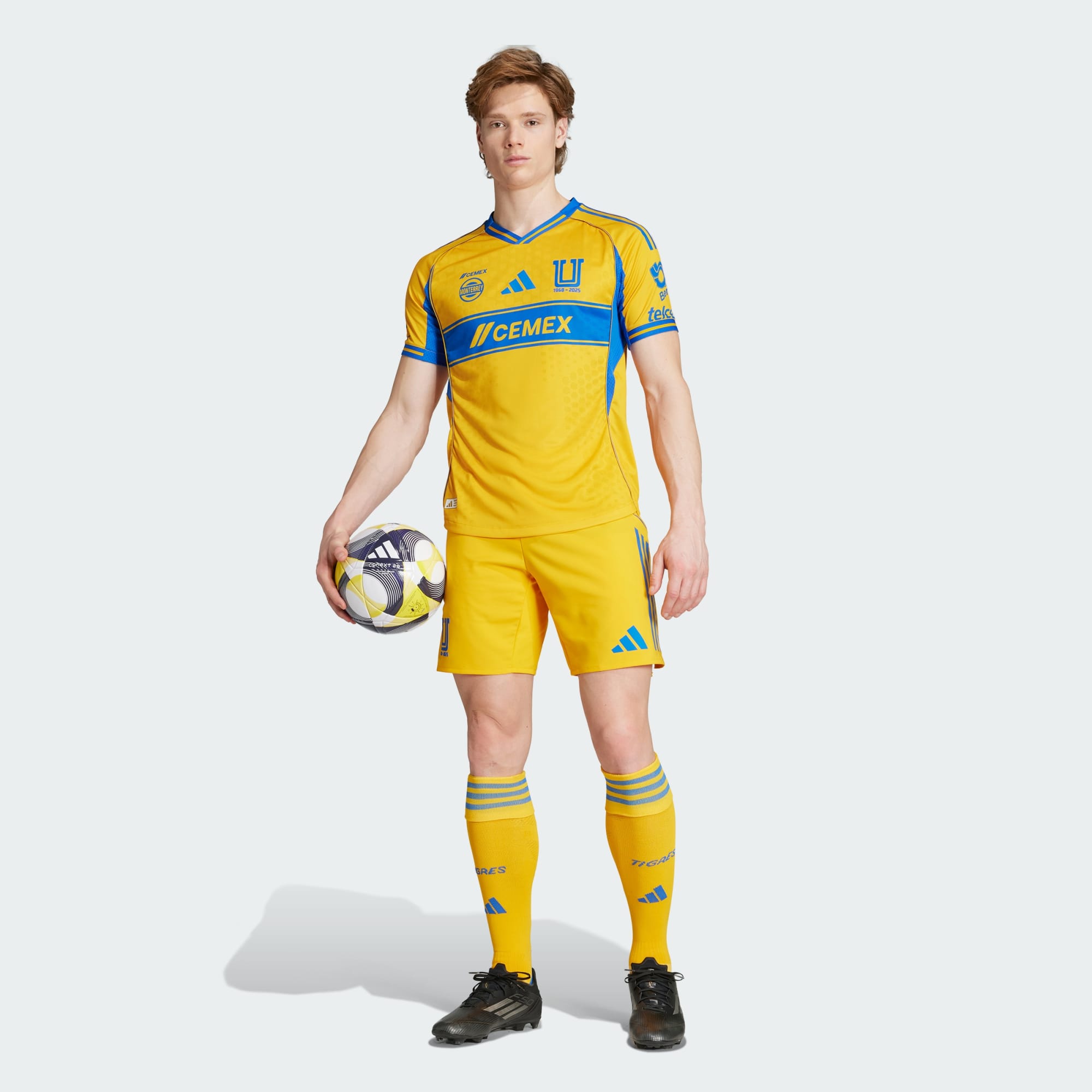 adidas Tigres UANL 25/26 Home Authentic Jersey - Yellow | Free Shipping ...