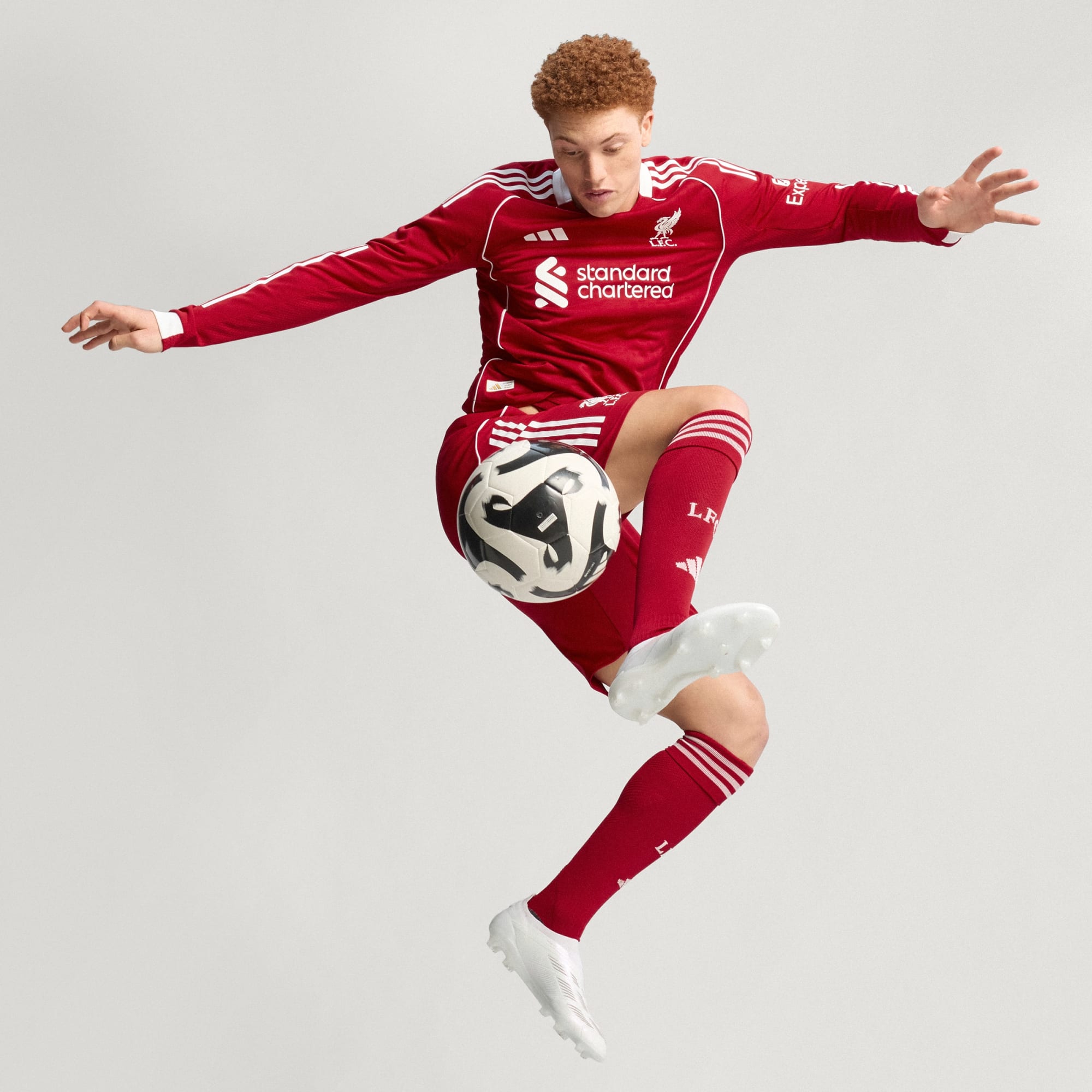 adidas Liverpool FC 25/26 Long Sleeve Home Authentic Jersey - Red ...