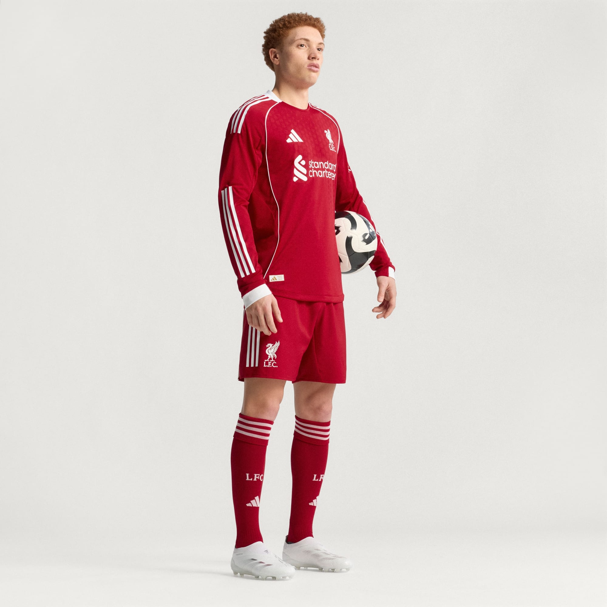 adidas Liverpool FC 25/26 Long Sleeve Home Authentic Jersey - Red ...