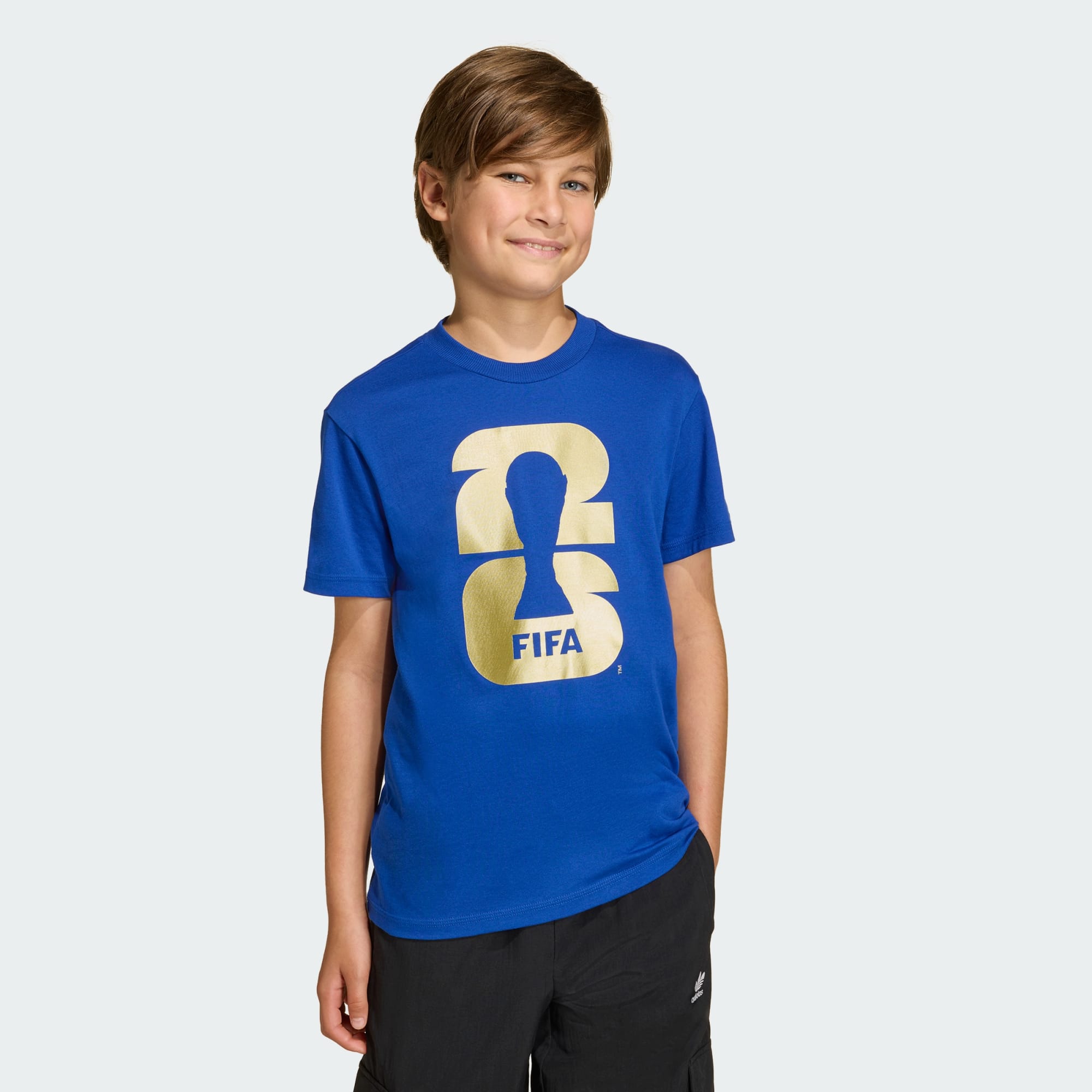 adidas FIFA World Cup 2026 Official Emblem T-Shirt Kids - Blue | Free ...