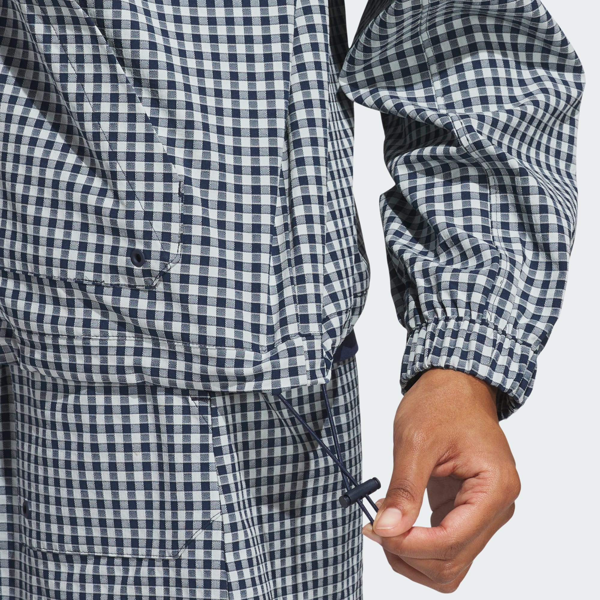 adidas Ultimate365 Gingham Jacket - Blue | Free Shipping with adiClub ...