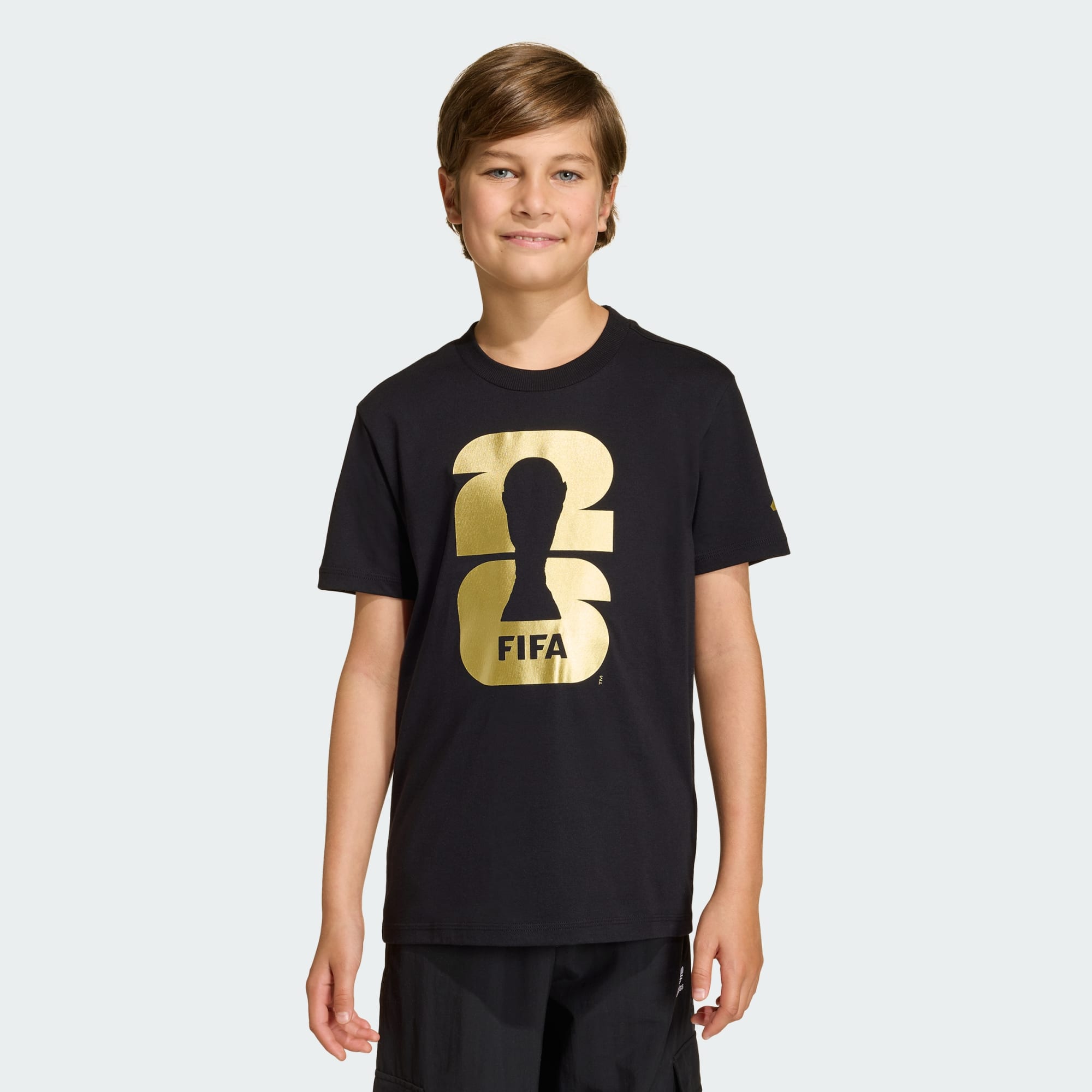 adidas FIFA World Cup 2026 Official Emblem T-Shirt Kids - Black | Free ...