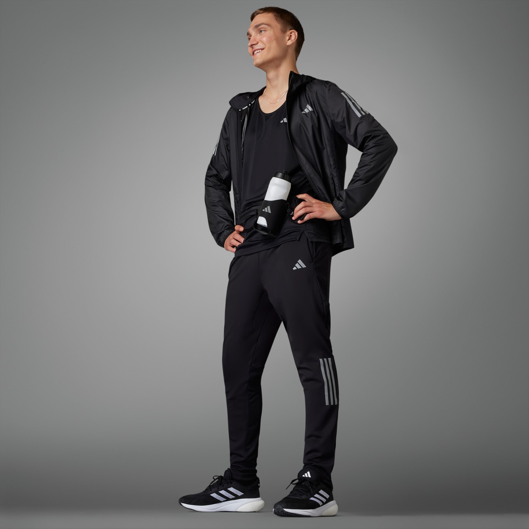 adidas Own the Run Astro Knit Pants - Black | Free Shipping with ...