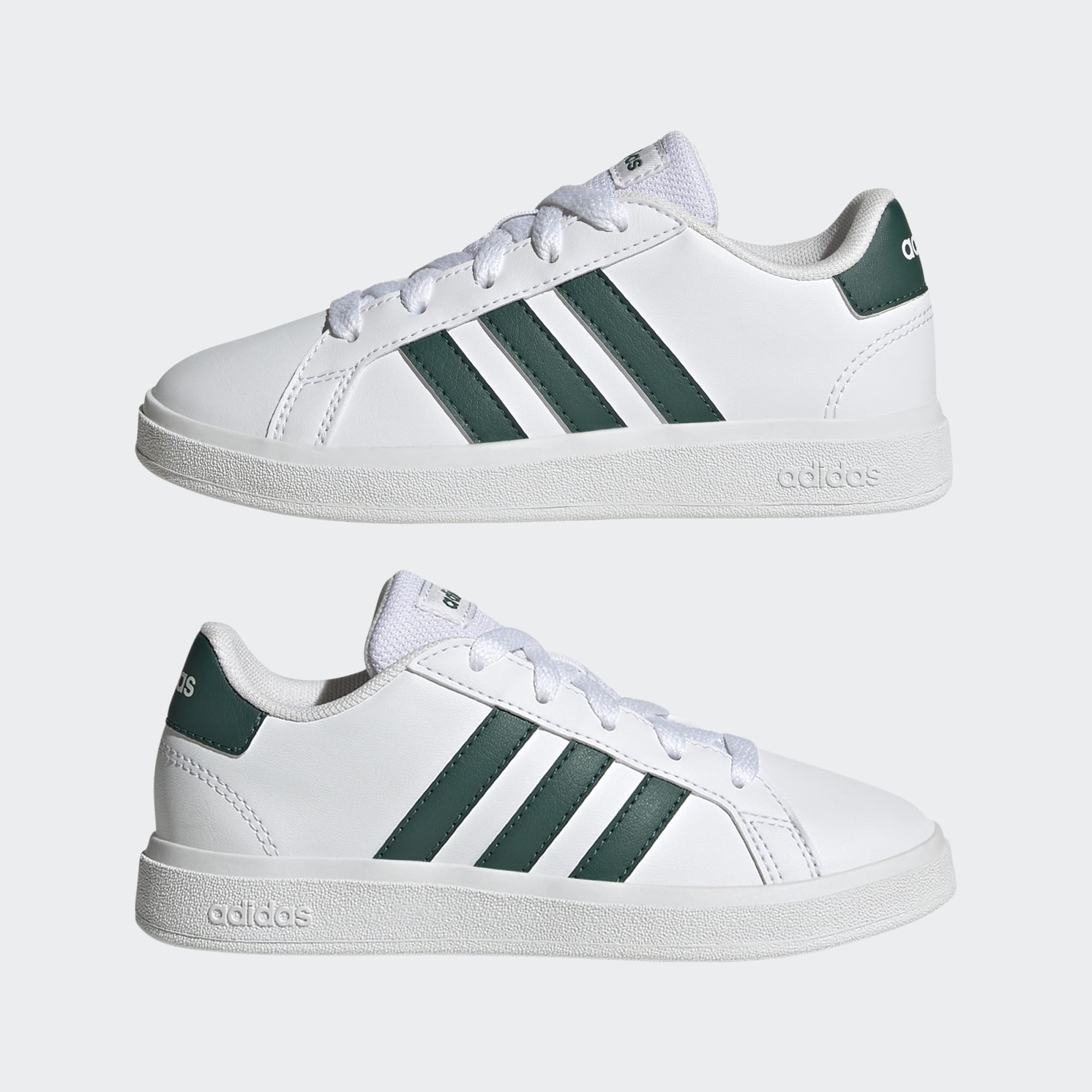 adidas Grand Court Lace-Up Sneakers - White | Free Shipping with ...