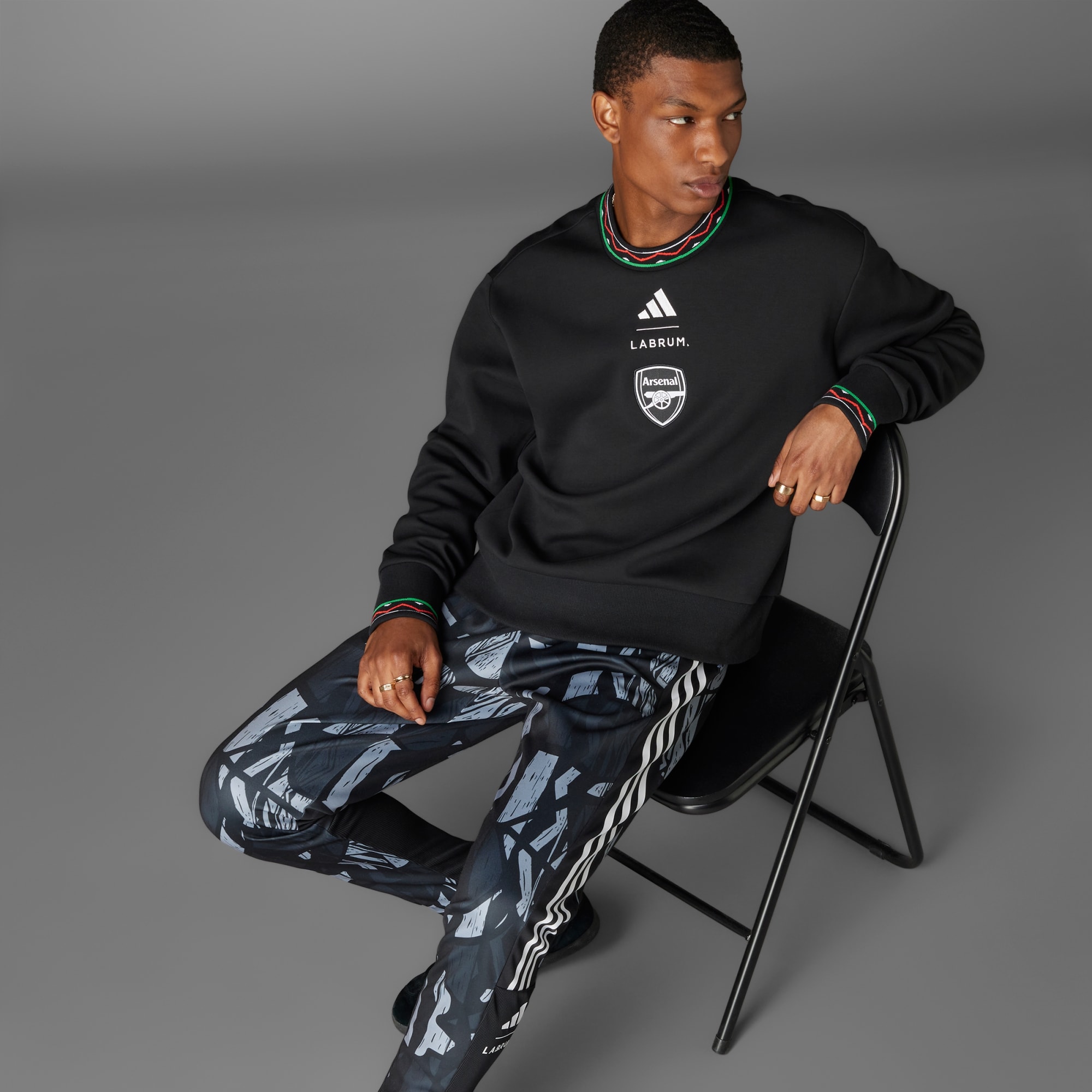adidas Arsenal x Labrum Seasonal Doubleknit Crew Sweatshirt ...