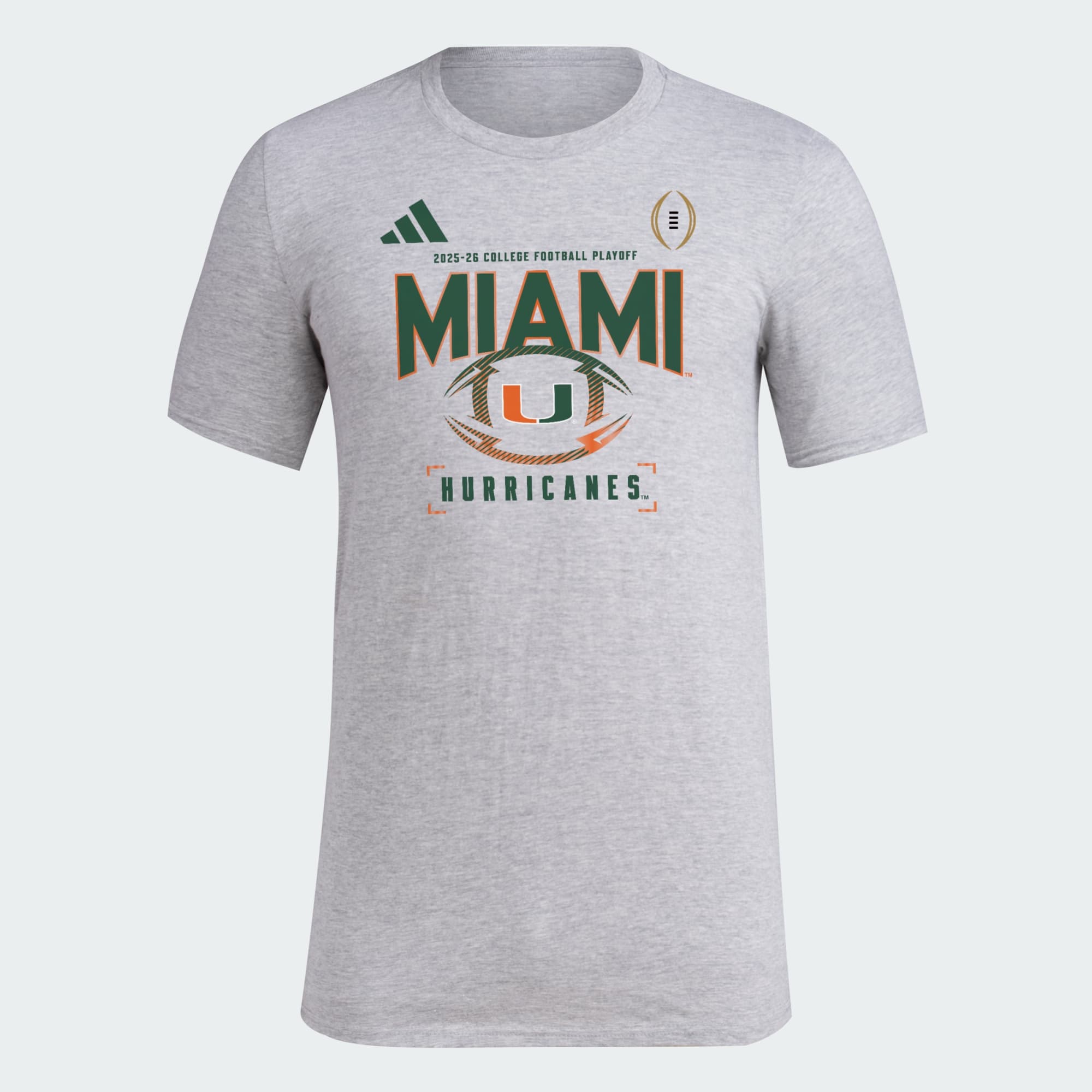 adidas Miami Hurricanes College Football Playoff Pregame T-Shirt - Grey ...