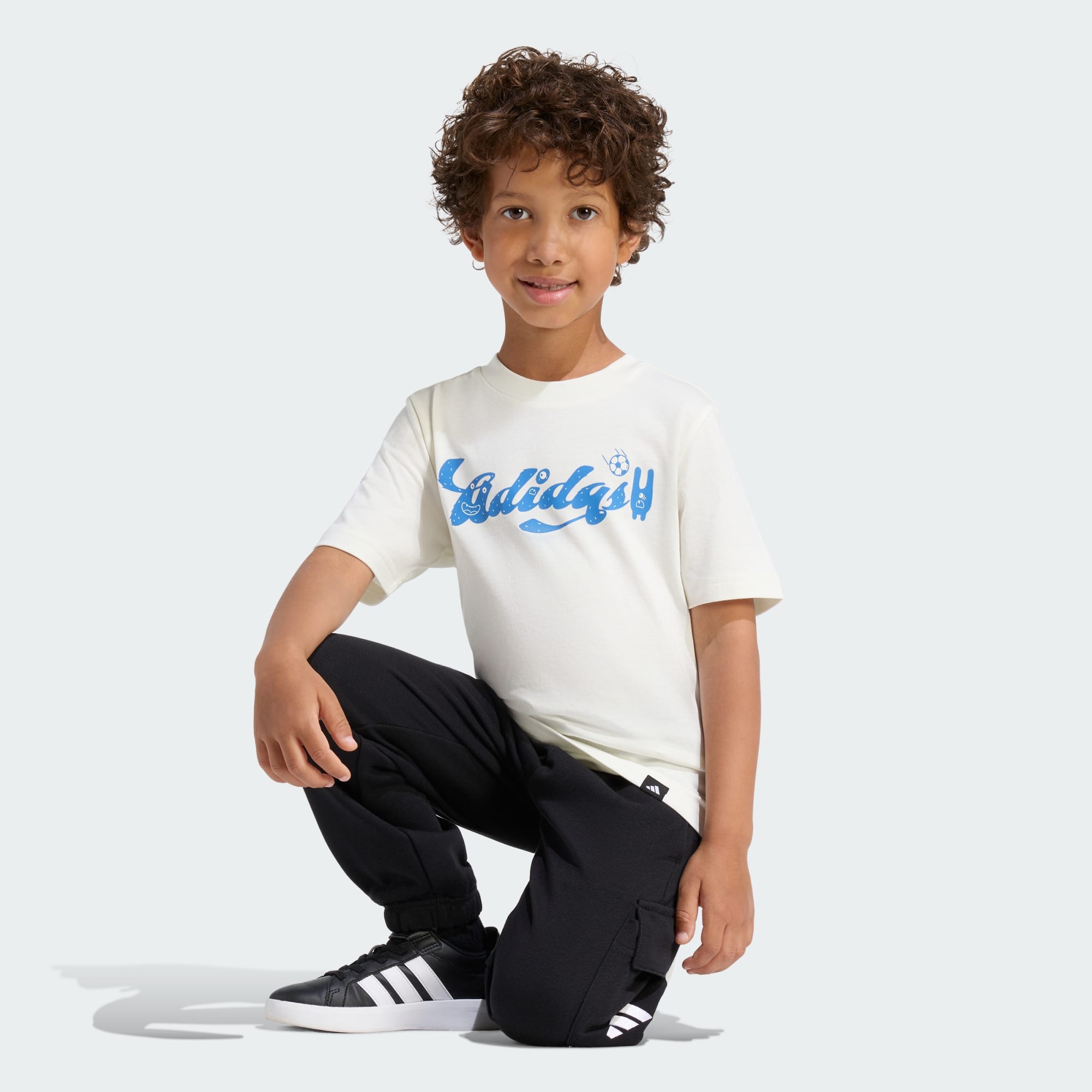 adidas LITTLE KIDS TIRO_NSTER GRAPHIC T-SHIRT - White | Free Shipping with adiClub | adidas US