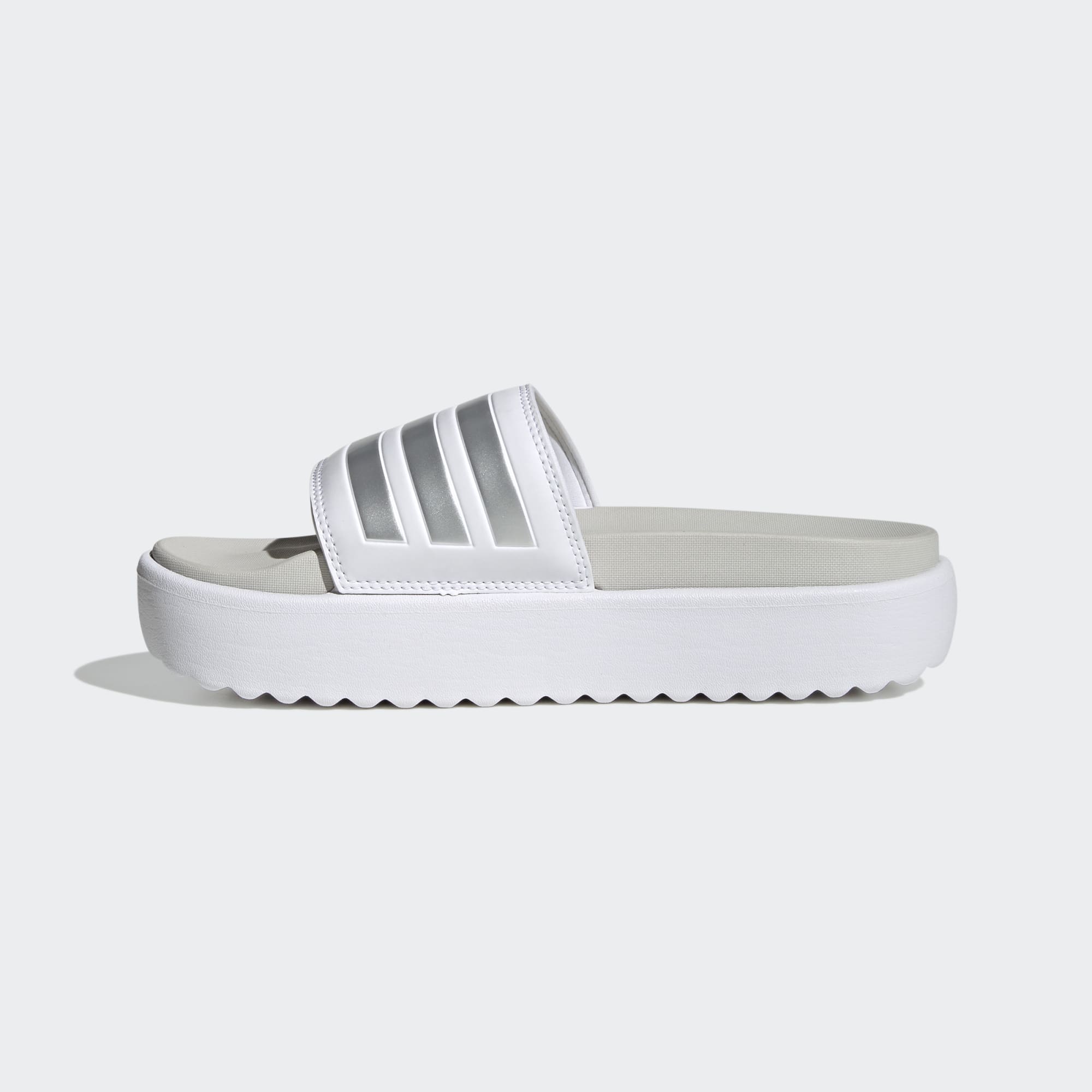 adidas Adilette Platform Slides - White | Women's Lifestyle | adidas US